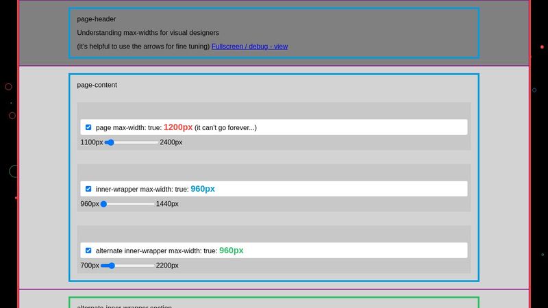 Understanding page width constraint | inner-column column interactive