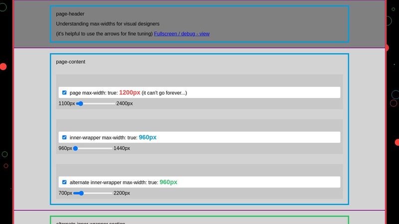 Understanding page width constraint | inner-column column interactive