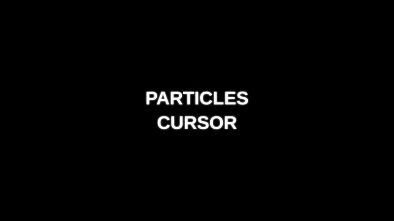 Particles Cursor