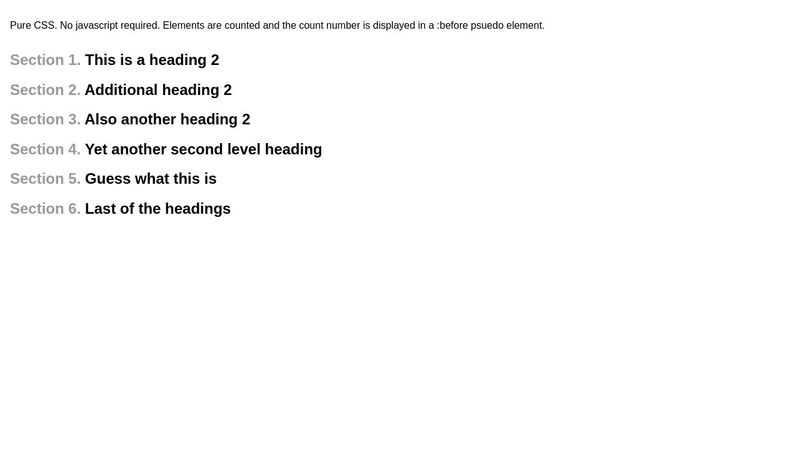 CSS counter-increment