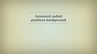 Animated radial gradient background
