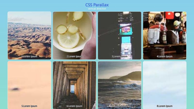 CSS Parallax - vertical direction