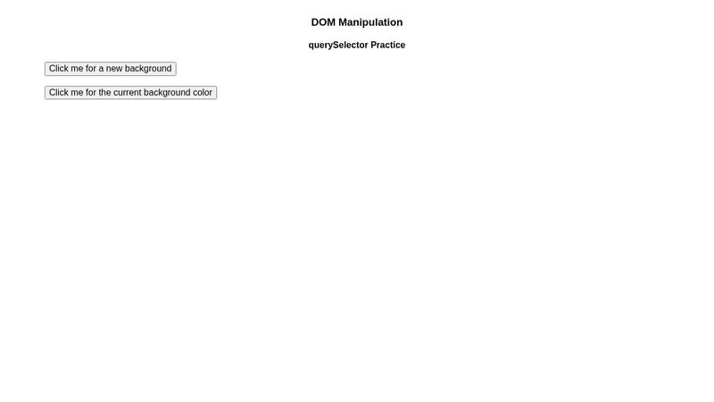 Lab #34 - DOM Manipulation - querySelector