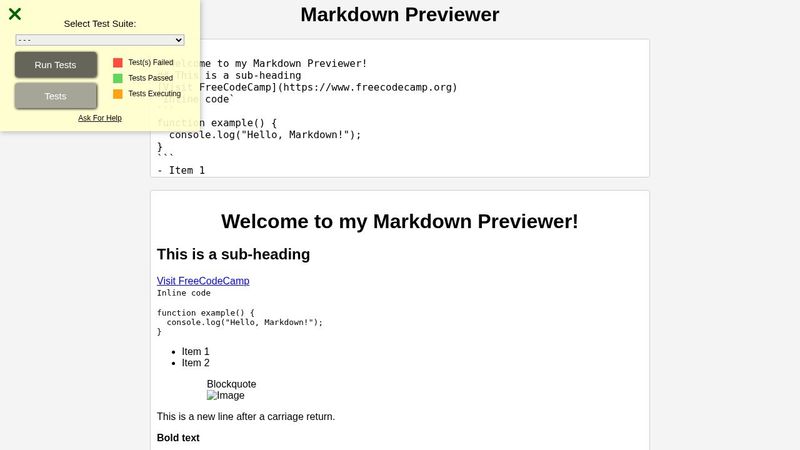Build a Markdown Previewer