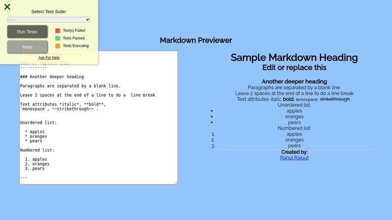 Markdown Previewer