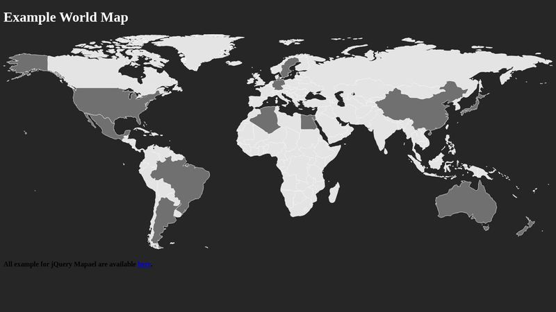 jQuery Mapael | Worldmap