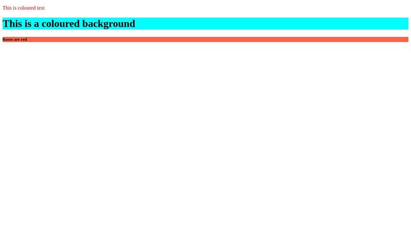 CSS Colours - Practice
