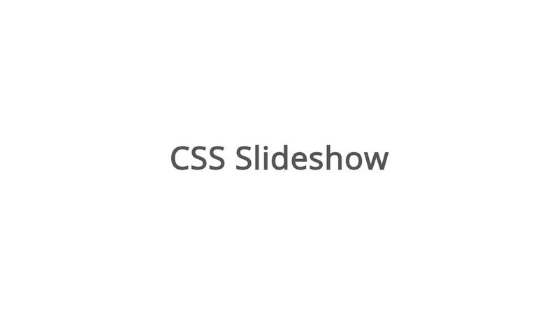 CSS Slideshow