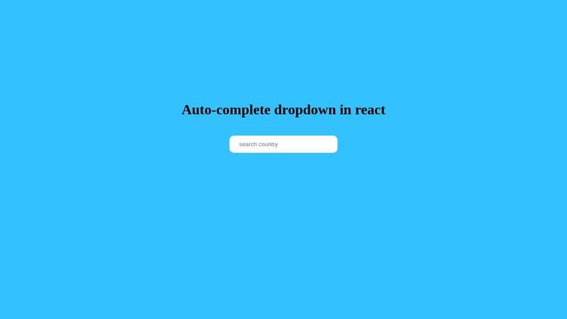 Autocomplete React dropdown