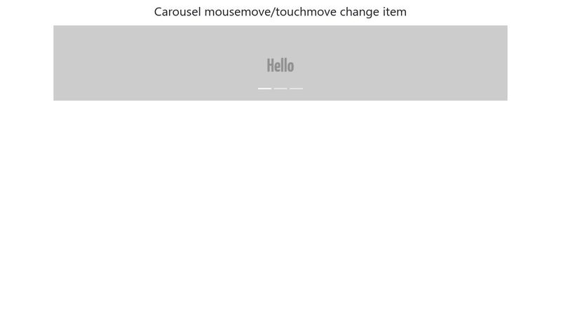 Bootstrap 4 Carousel mousemove/touchmove change item