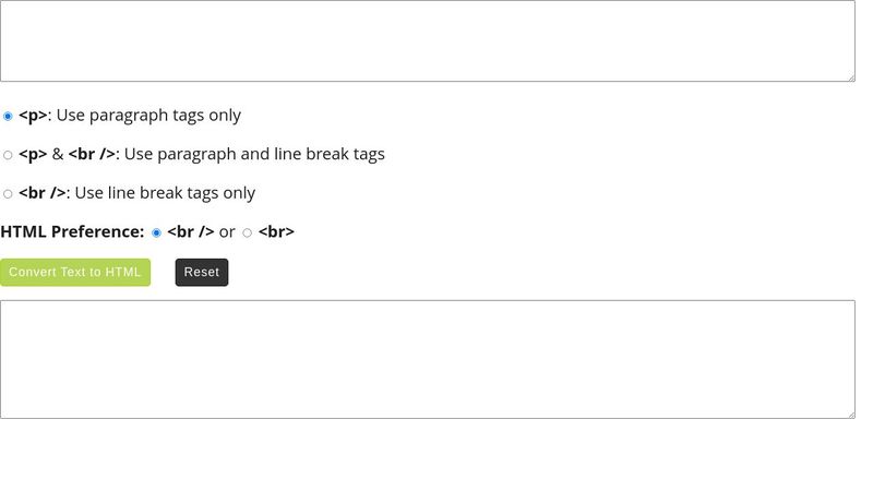 Convert Text to HTML