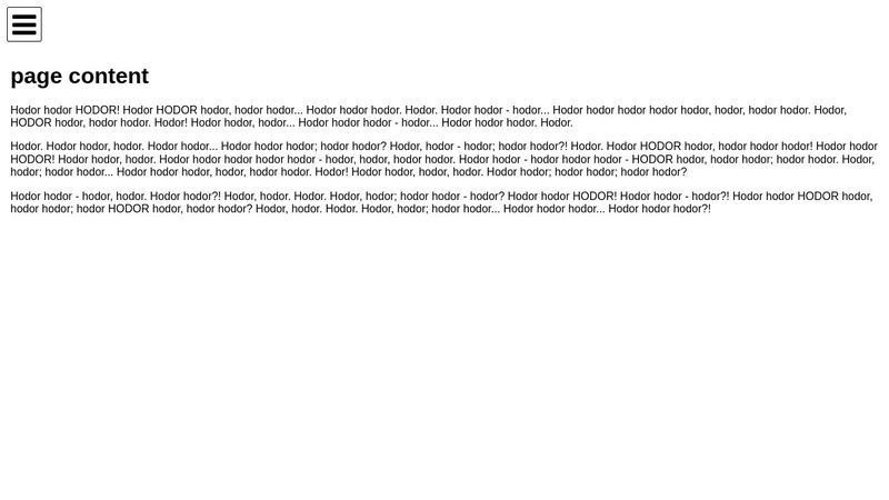 Swing Out Navigation, Pure CSS
