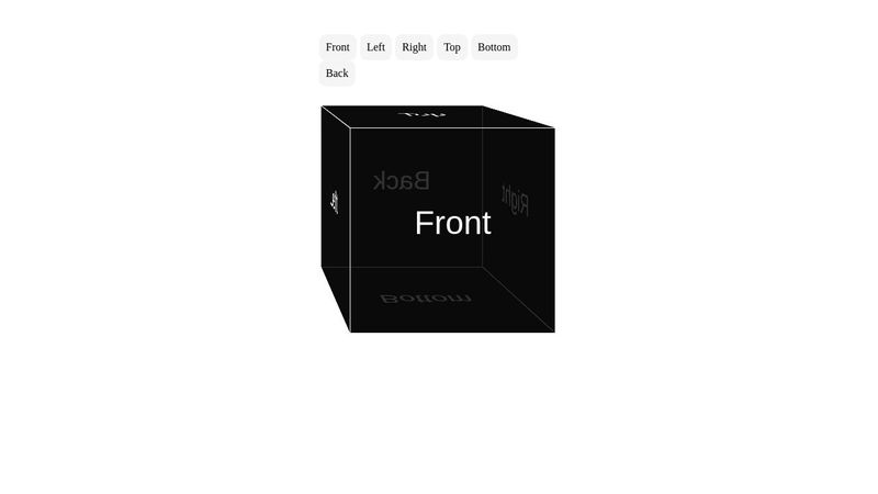 Interactive 3D Cube using only CSS
