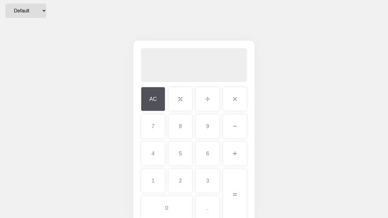 Calculator with Theme Selection: Crafted with CSS and JavaScript