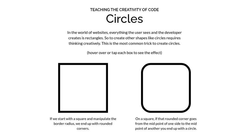 Teaching the Creativity of Code - Circles