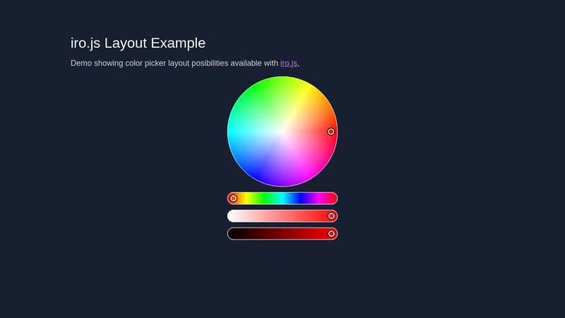 ColorWeel & HSV-Sliders on iro.js v5