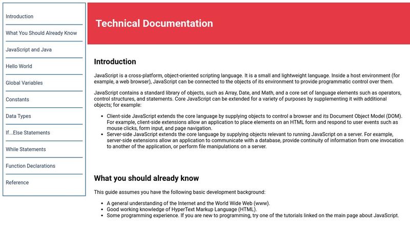 FreeCodeCamp Challenge: Technical Documentation Page