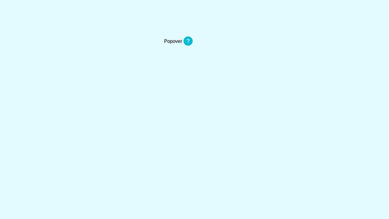 Basic Pure CSS Popover Animation