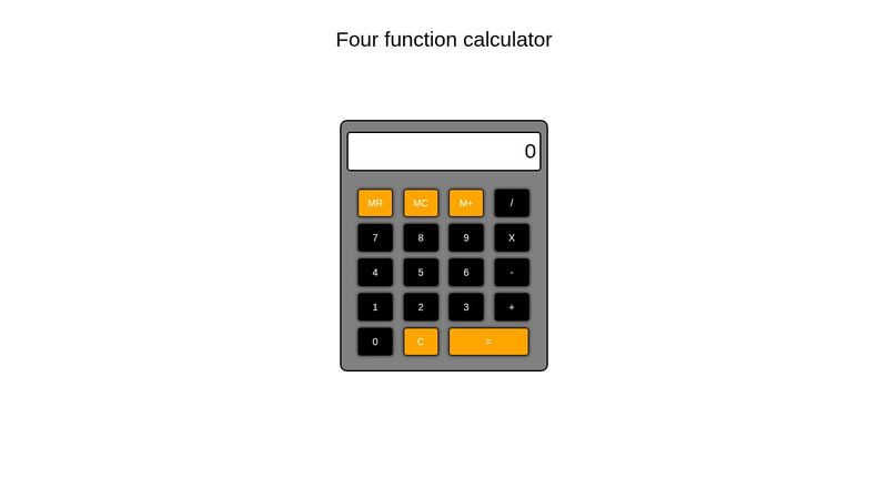 Four Function Calculator with jQuery