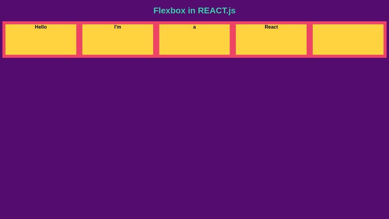 REACT.js Flexbox Demo