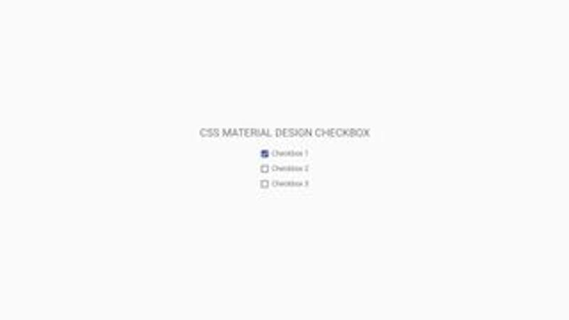Material Design checkbox (CSS only)