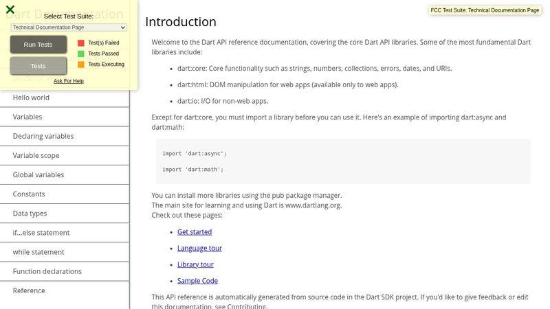 Documentation Page (CSS + HTML)