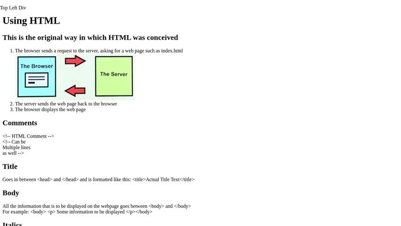 HTML, CSS & Javascript Reference Page