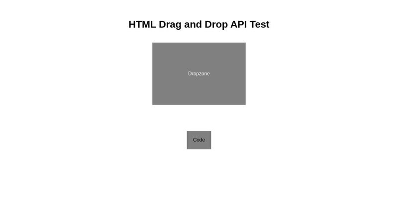 HTML Drag and Drop API