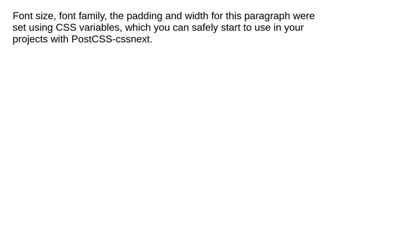 postcss-cssnext custom properties