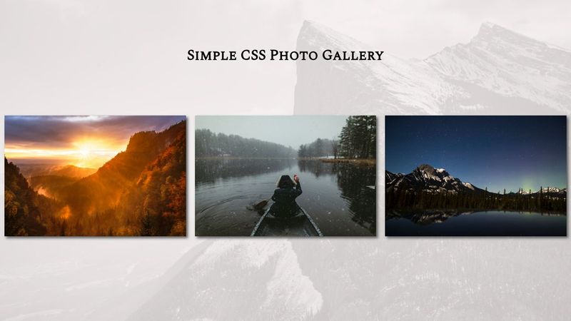 Simple CSS Photo Gallery