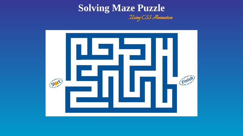 Solving Maze Puzzle With CSS
