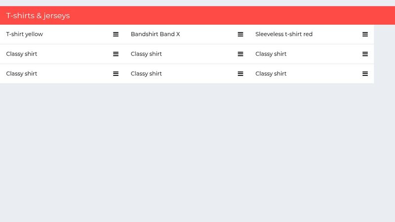 List with draggable items