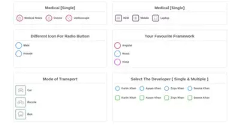 Pure CSS Custom Radio and Checkbox