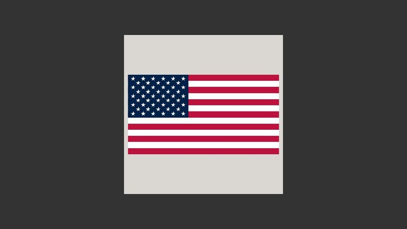 CSS Flag of USA - Official size and colors