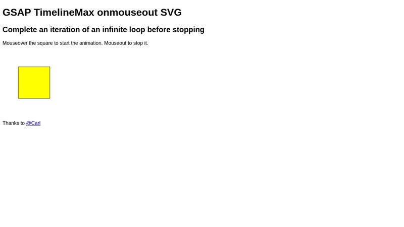 GSAP SVG Complete iteration of infinite loop before stopping