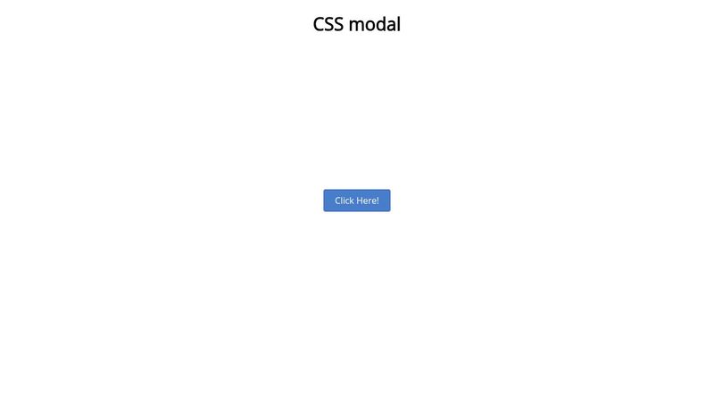 CSS modal