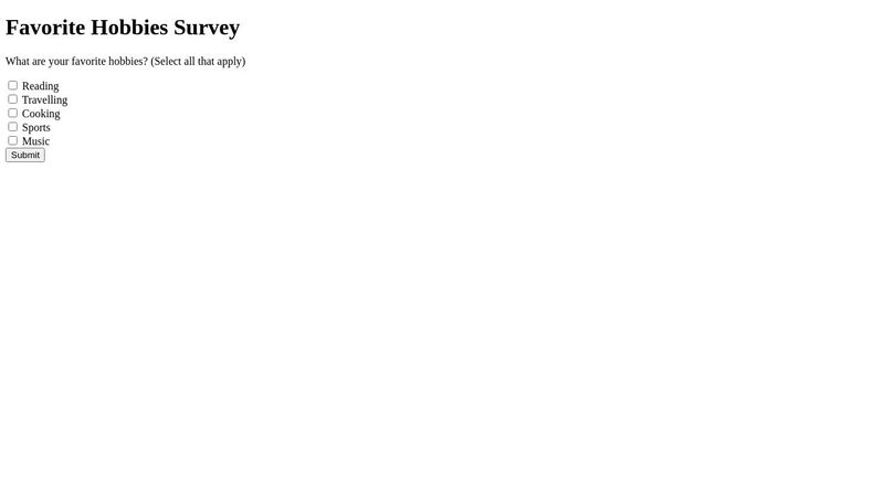 Task: HTML forms feedback