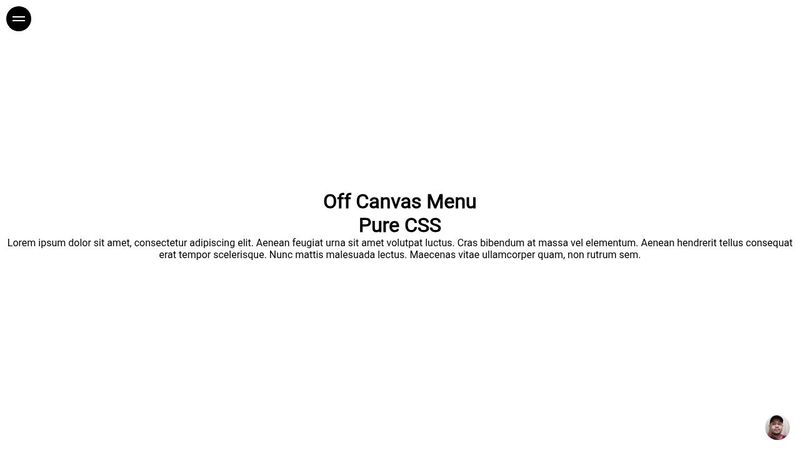Off Canvas Menu (CSS)