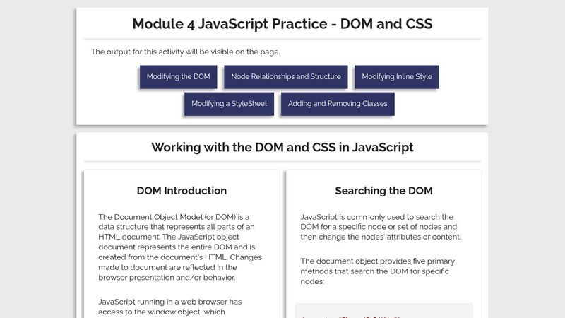Module 4 Coding Activity - DOM and CSS - STARTER - 2/9/25 spring A session