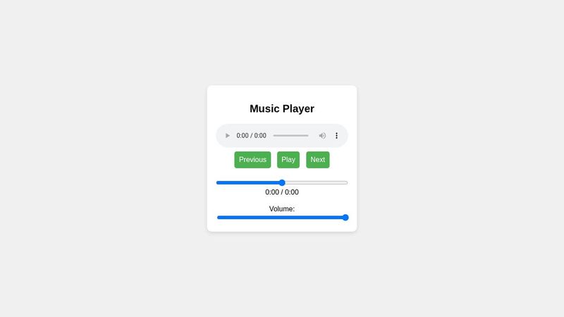 Music Player JS