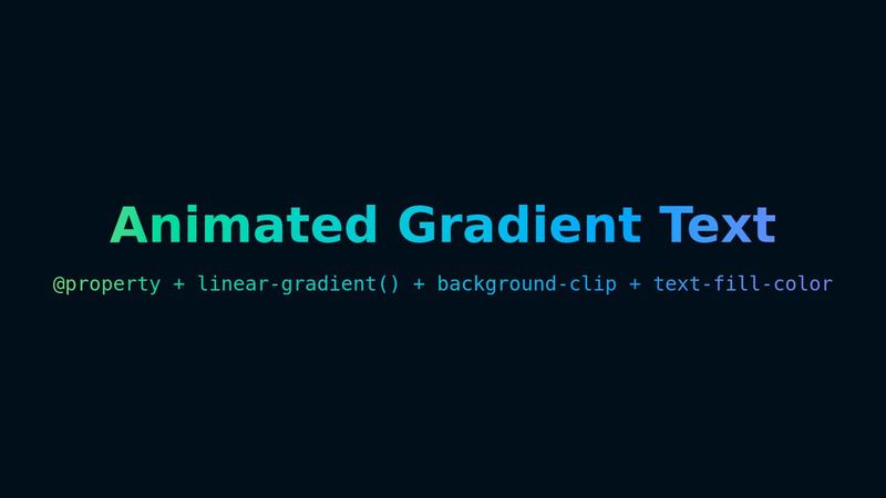 Animated CSS Gradient Text