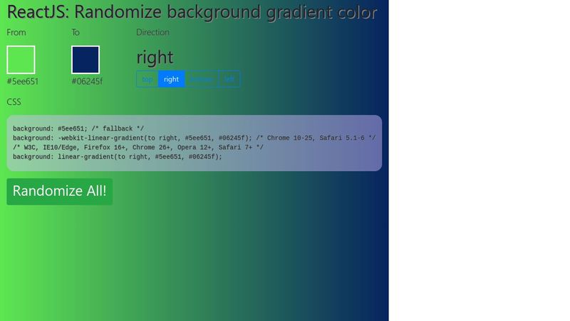 ReactJS: Randomize background gradient color