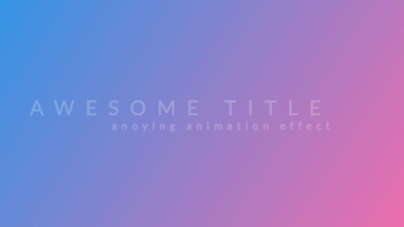 Title header animation