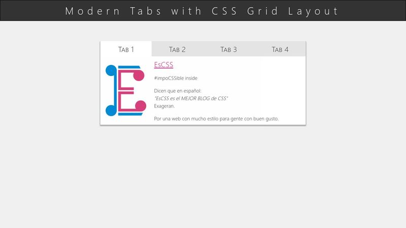 Modern Tabs with CSS Grid Layout