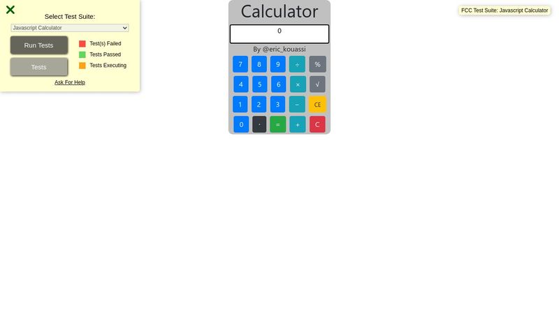 JavaScript Calculator FCC