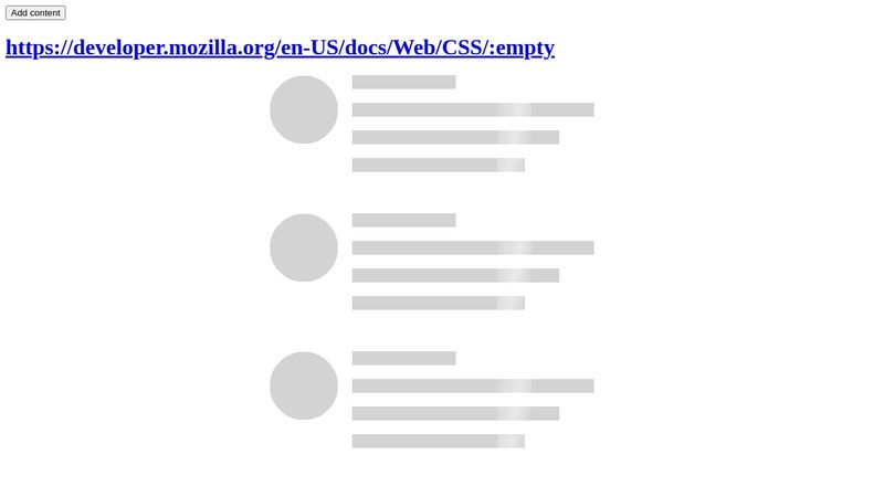 Skeleton Screen with CSS