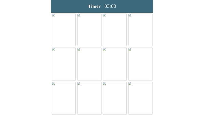 Memory cards game using vanilla javascript