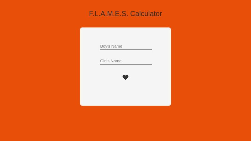 FLAMES Calculator