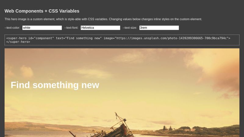 Web Components + CSS Variables