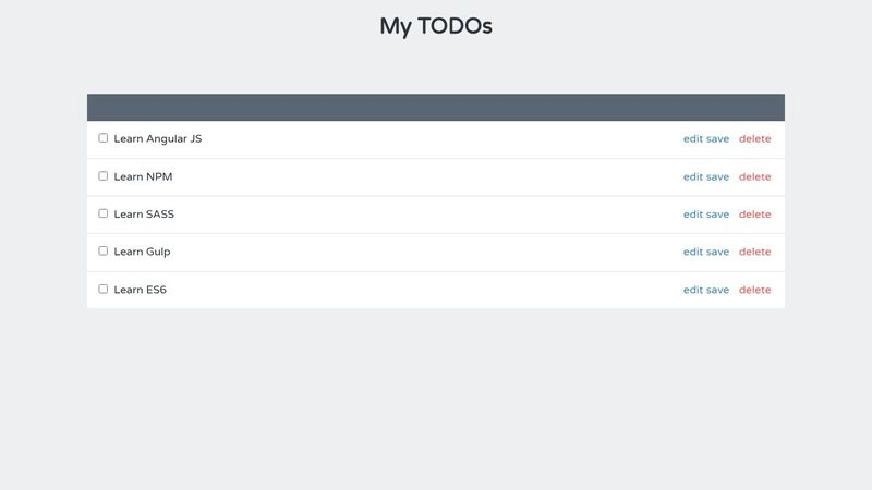 Angular Js To do List application